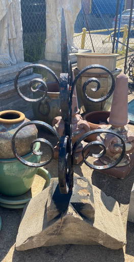 Iron Spire With Concrete Base