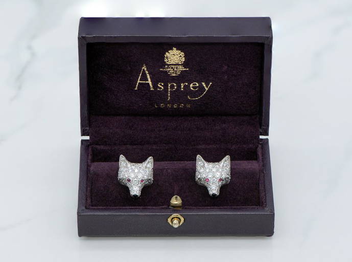 Asprey Diamond Fox Cufflinks - Mar 20, 2021 | J. Garrett Auctioneers in TX