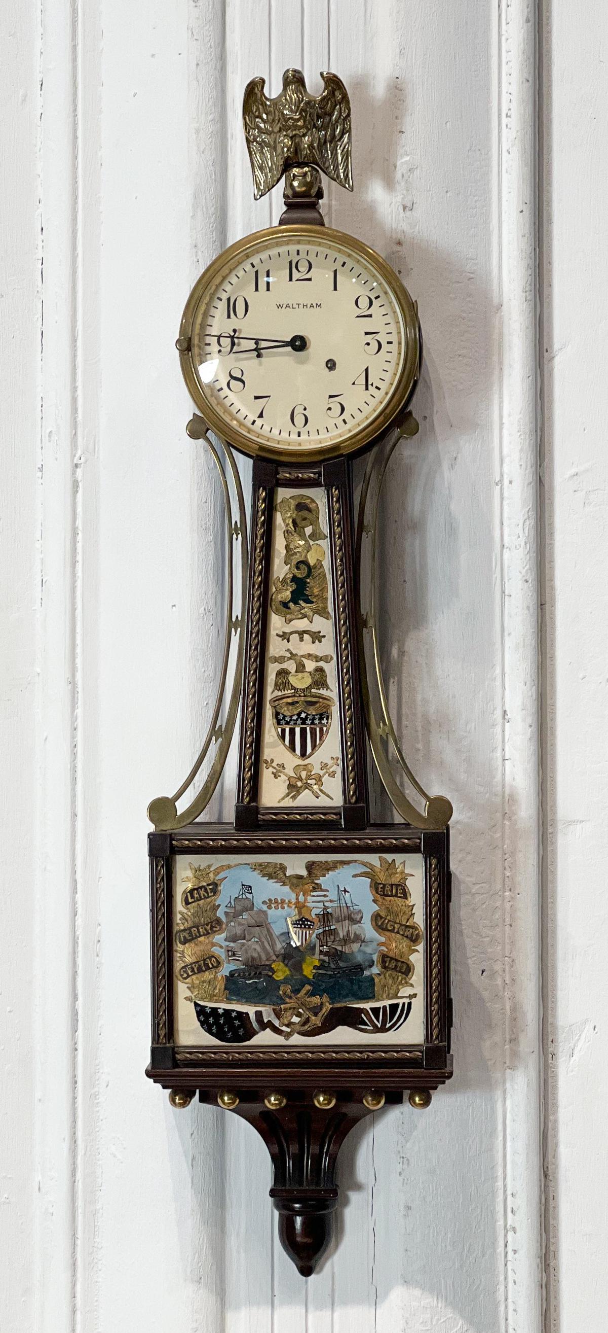 Waltham Miniature Federal Revival Banjo Clock