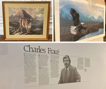 Charles Spaulding American Eagle Lithograph Signed