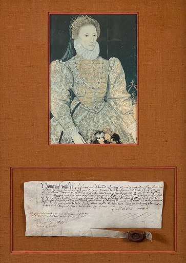 Elizabeth I Era Manuscript And Wax Seal