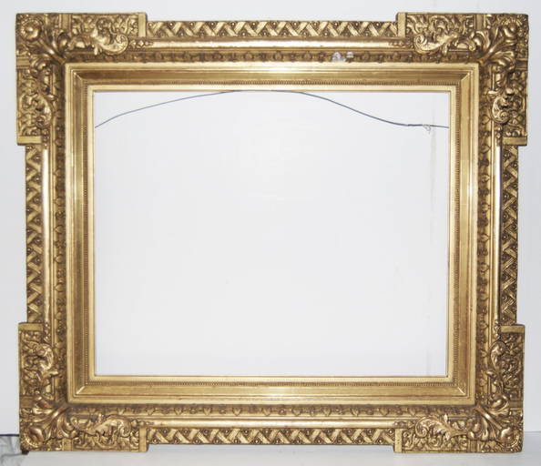 American 19th C. Gilded Reverse Cove Frame, Dog Eared.