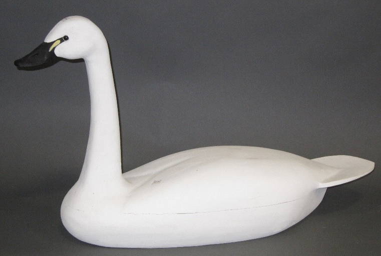 Ken Gleason Signed Carved Wood Swan