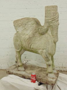 Cement Garden Statue Of A Boy On A Fish