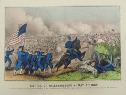 Currier And Ives Print, The Battle Of Gettysburg