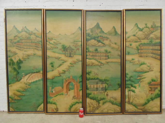 Asian, Chinese Style Mural In 4 Parts