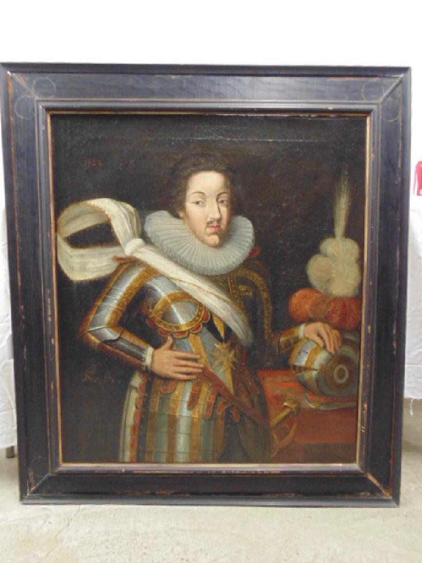 Painting, portrait of nobleman in armor, 1623, signed