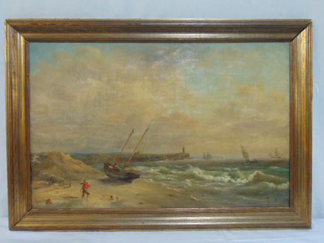 Painting, coastal scene, George Robert Bonfield, - Jan 01, 2020 ...