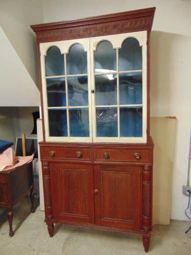 Bergen County Hackensack Cupboard, Two Piece Cabinet, 2