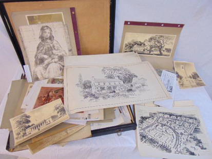 12 Architectural Renderings, John Floyd Yewell, Various