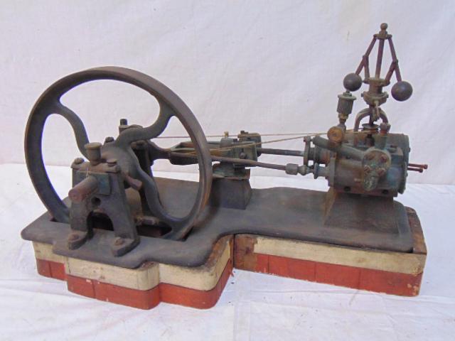 Antique Steam Engine Flywheel Assembly With Governor