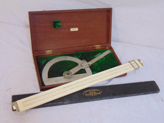 Keuffel & Esser Slide Rule & Gradient Tool, Both In