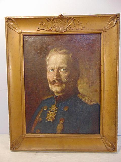 Painting, "kaiser Wilhelm" Signed Meyer, 1914, In Frame