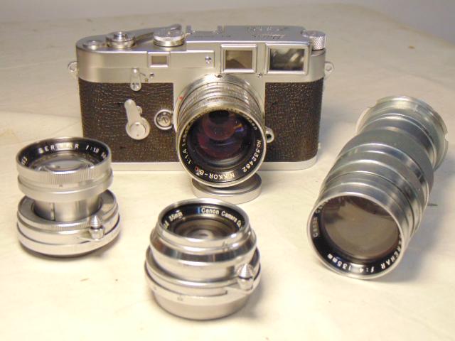 Vintage Leica Camera With Accessories, Model
