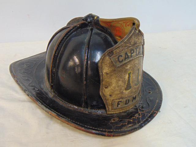 Captain Firefighter Helmet, F.d.m.v, Cairns & Brothers, Clifton, Nj