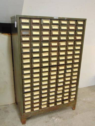 Addressograph multi drawer industrial file or parts cabinet, cabinet ...