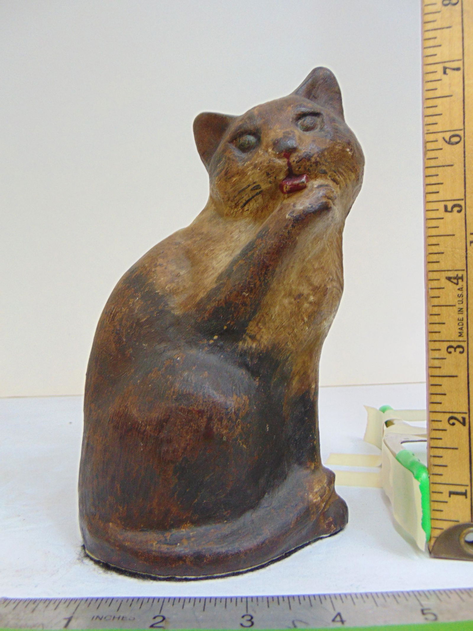 Cast iron Cat doorstop, Waverly Studio, Wilmette, Ill., Copyright 1926 ...