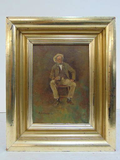 Painting, A Friendly Glass, Alfred Cornelius Howland, Oil On Panel ...
