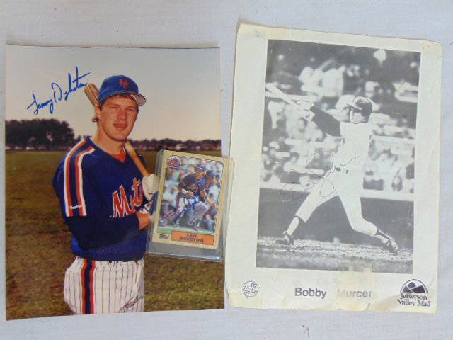 Signed Photograph & Print, Len Dykstra & Bobby Murcer