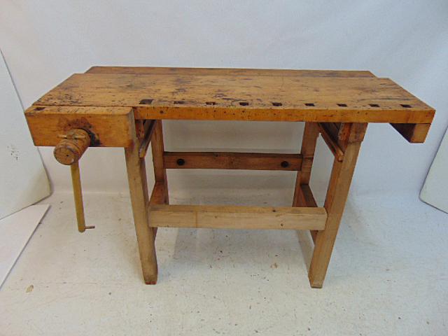 Workbench, Single Vice, Drawer Missing, Top Is 48" By 21", Height Is 31 ...