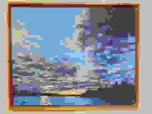 Painting, "northern Light", Thomas Stratton, Oil On Canvas, Nocturnal ...