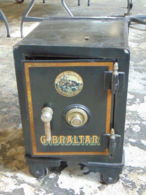 Antique Safe By Gibraltar, "the Howe Scale Company", In Original Paint ...