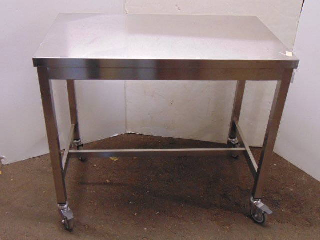 Stainless Steel Rolling Table, Kitchen Island Style, Steel Table Is 41 ...