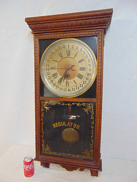 Large Regulator, Wall Clock By The Sessions Clock Co, Carved ...