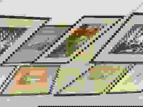 6 Etchings, Prints, 2 By Samuel Chamberlain, Portrait Signed Bertram ...