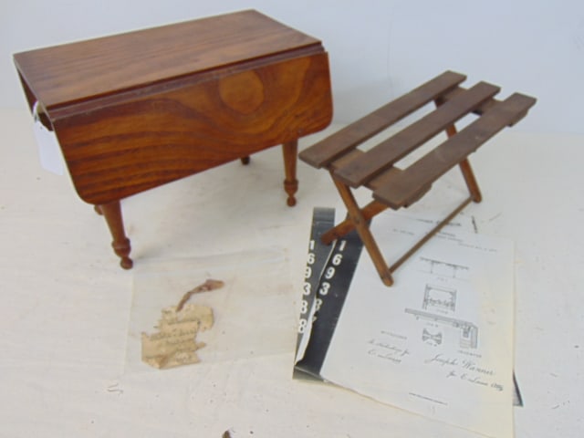 Patent Model, "table-leaf Support", By Joseph Wanner, 1875 & Folding ...