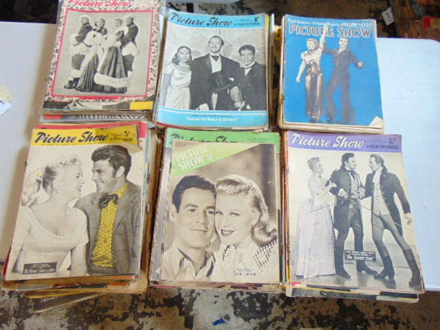 Large Lot Vintage "picture Show" & "picture Goer" Magazines, 1930's Auction