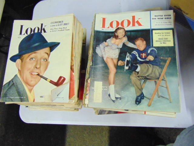 Large Lot Of Look Magazines, 1953, 54 & 55 Auction