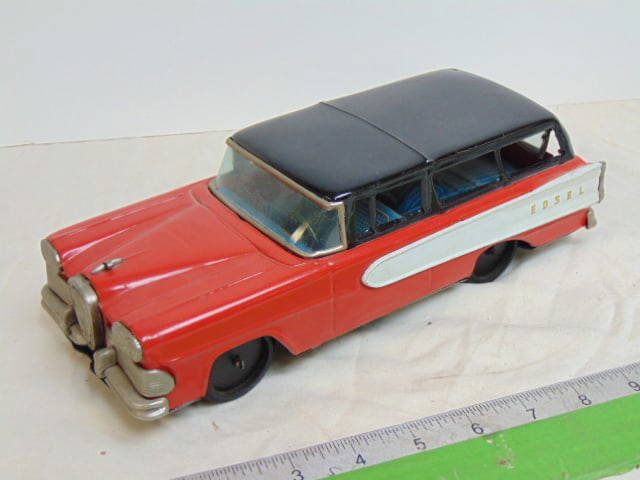Vintage Toy Car, Edsel, In Red, White With Black Roof, Made In Japan ...