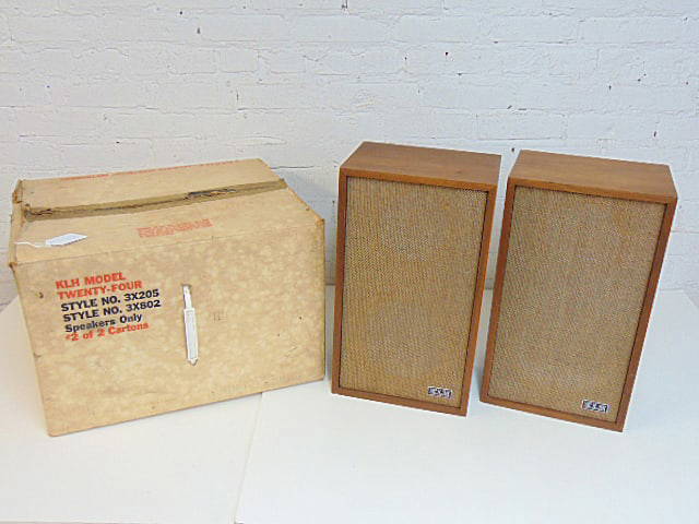 Pair Klh Model Twenty-four Loudspeakers, By Klh Massachusetts, In ...