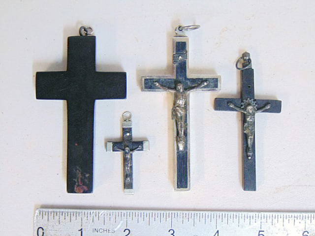 Collection Of (4) Crosses Made In France Hallmark Smallest Cross, Real ...