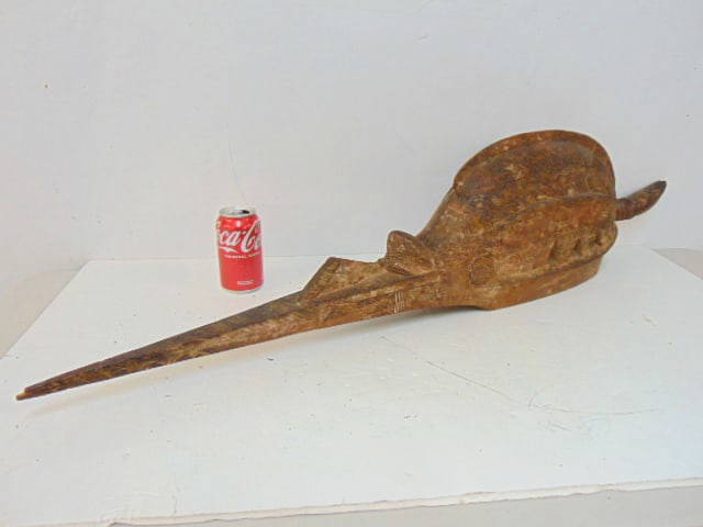 African Carved Wood Baga Anok, Bird Carving, No Stand, Length Is 41 ...