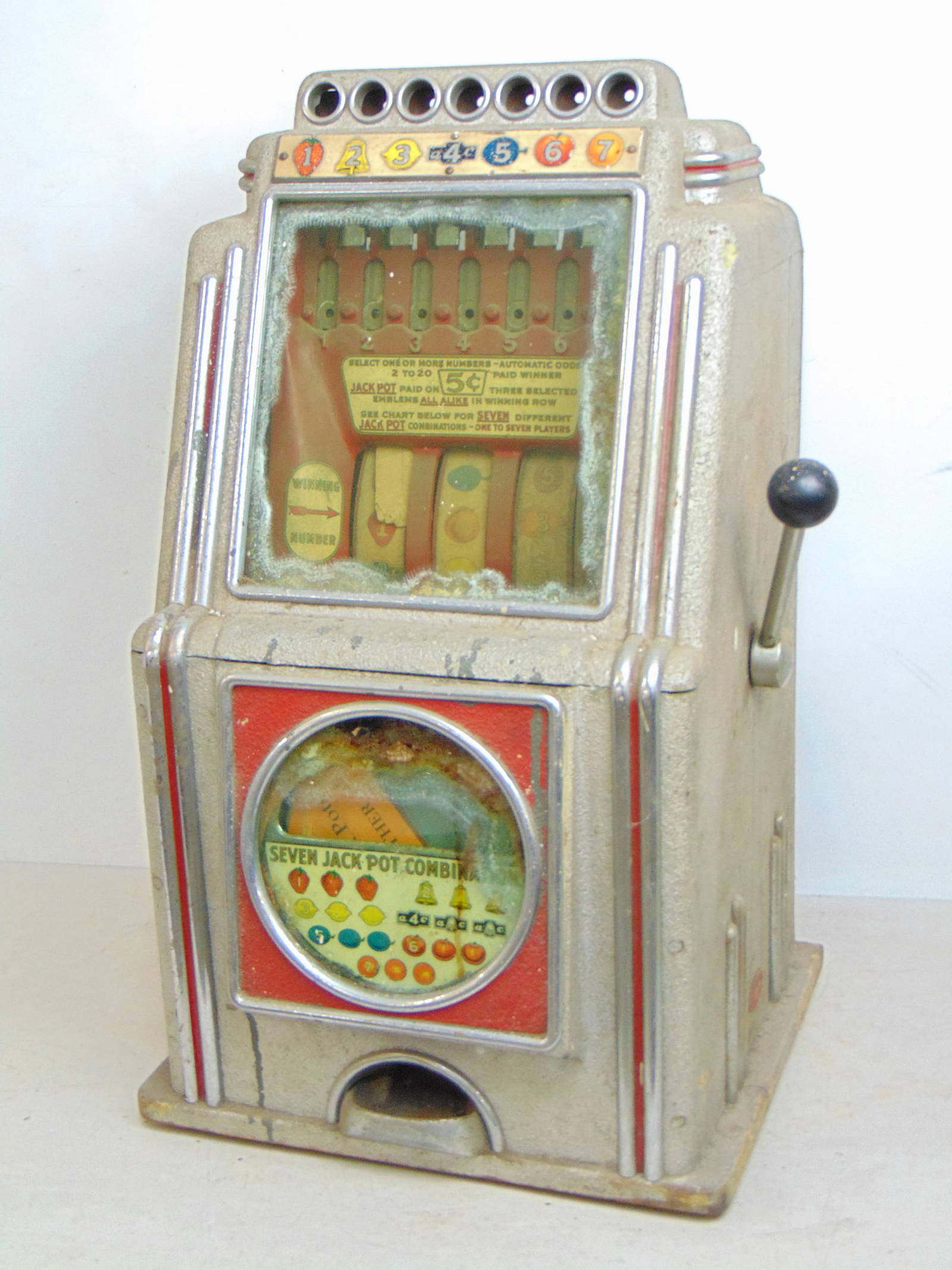 Rare A.c. Multi Bell Slot Machine, Allows For 7 Way Playing, As Found ...