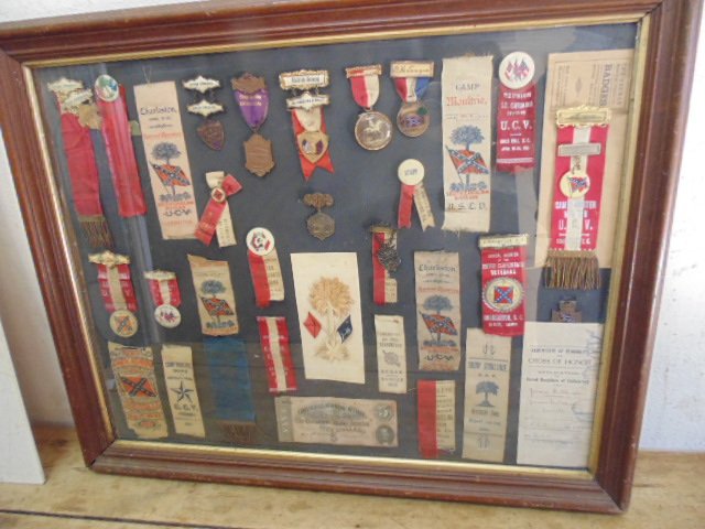 Collection of Confederate ribbons & medals