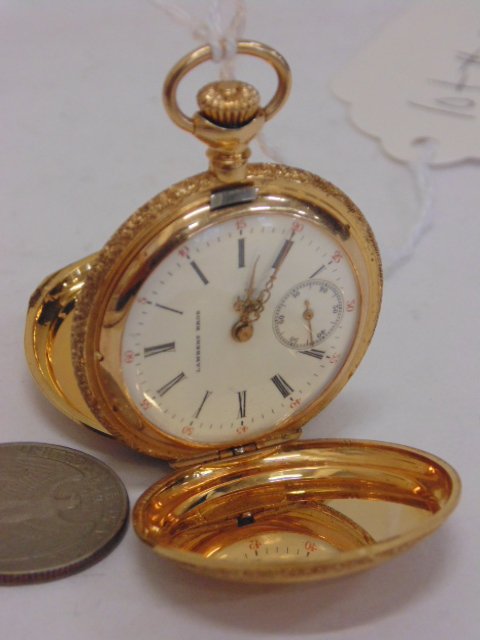14K Lambert brothers pocket watch.