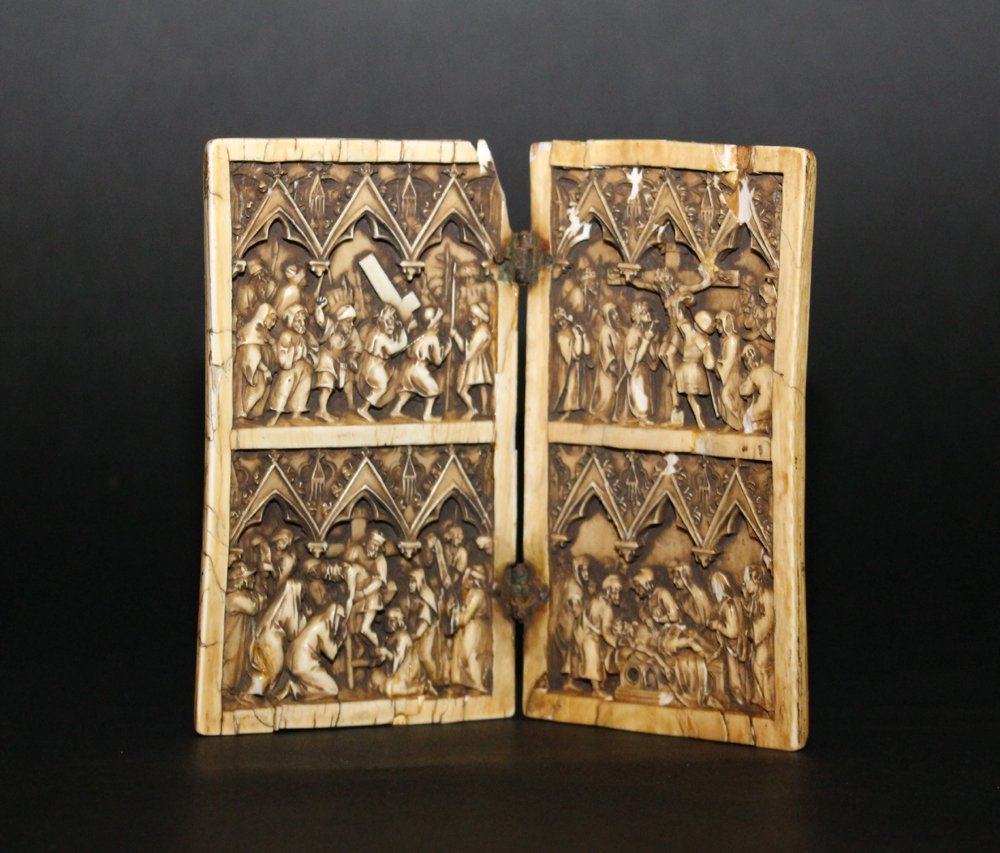 A central European Ivory Diptych in medieval style with
