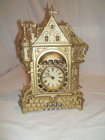 12: Golden Novelty Castle Clock