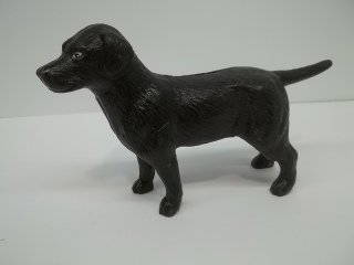 Cast Black Lab Bank 8 Inch