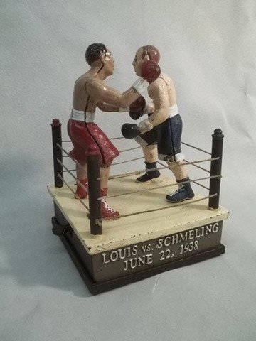 Louis Vs Schmeling Boxing Bank Cast Iron