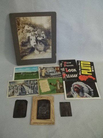Old Tin Type Photo Postcards & More Lot
