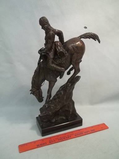 Remington Bronze Indian Horse Statue