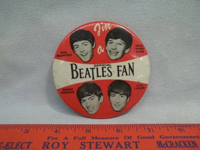 1964 The Beatles Fan Club Button