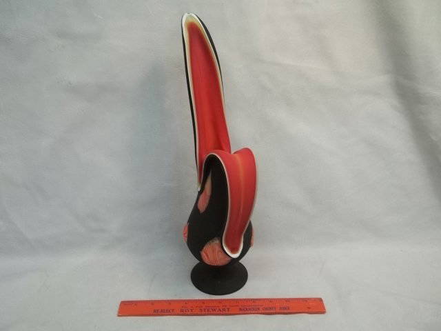 Handled Baijan Art Glass Vase