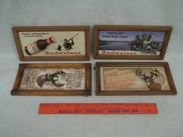 4 3 D Pub Signs Small Budweiser Hunting