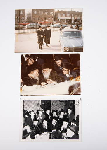 35. Three Original Photographs Of The Bobov Rebbe.