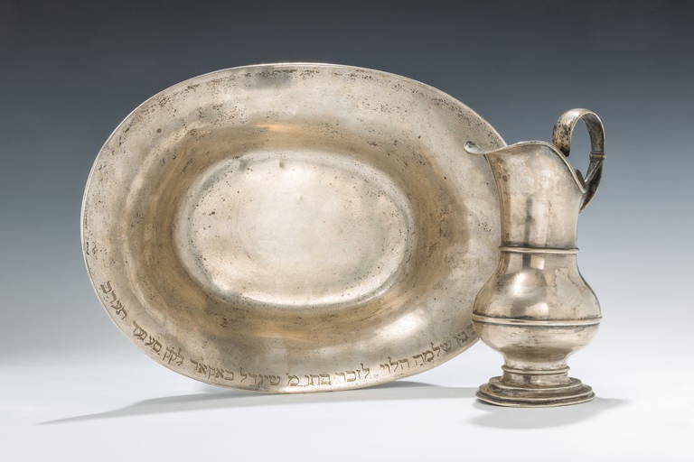 A Silver Laver And Basin